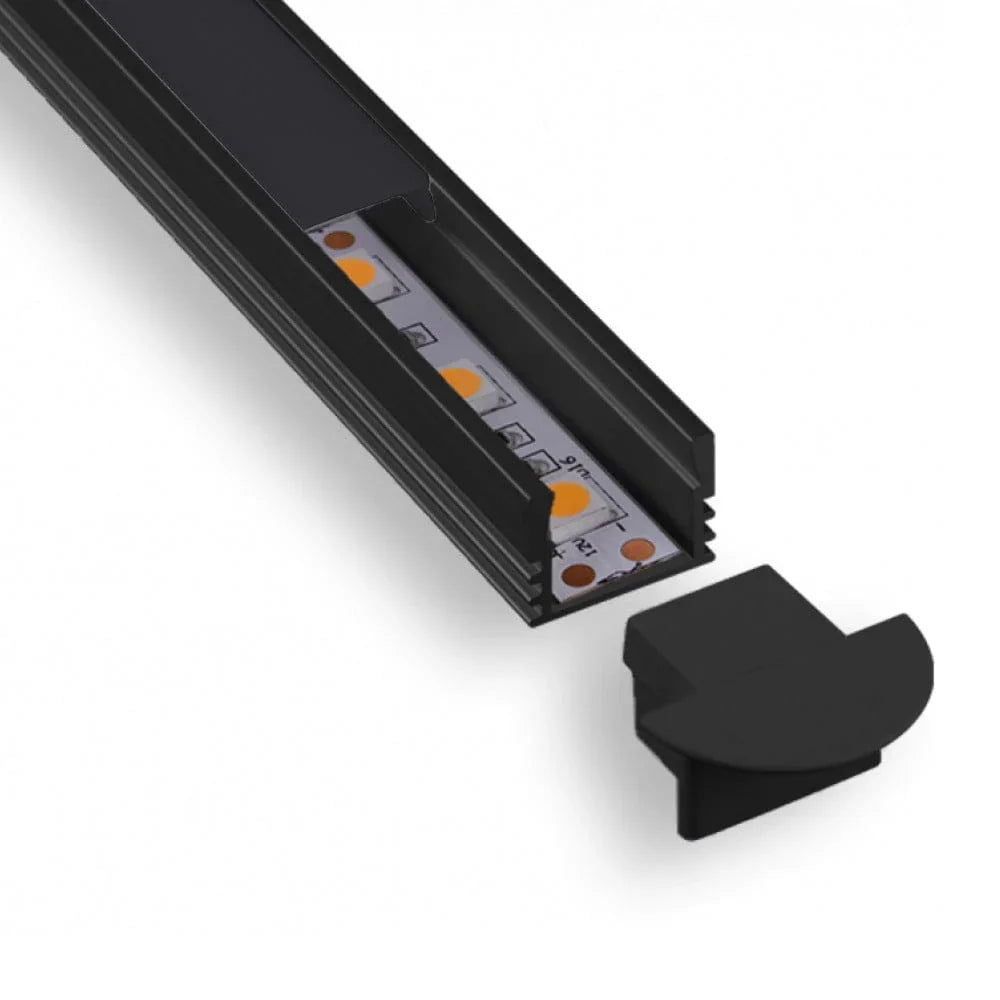 Richee Lighting - 5/8" Thin Black Lens Square Led Aluminum Channel - B ...