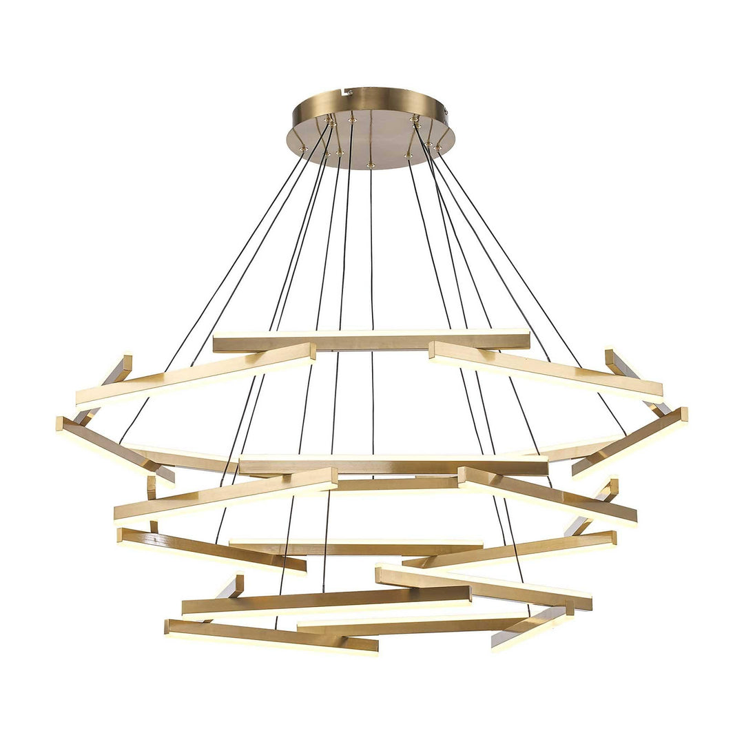 LED Celstia Modern 24 Rods 162W Chandelier - Antique Gold – SmartLED Supply